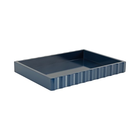 Kate And Laurel Lissi Rectangle Tray, 16x12, Navy Blue : Target