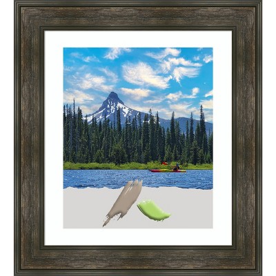 Amanti Art Rail Rustic Char Picture Frame Opening Size 20x24 In ...