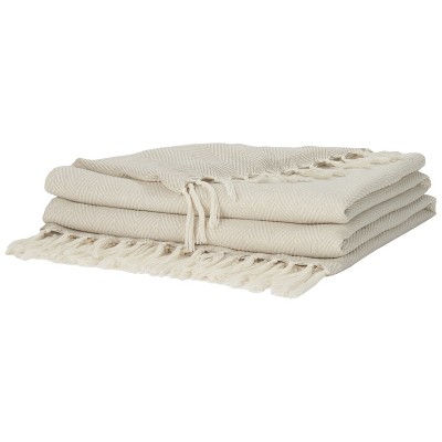 Mina Victory Lifestyle Woven Chenille Oversized Indoor Throw Blanket 70 ...