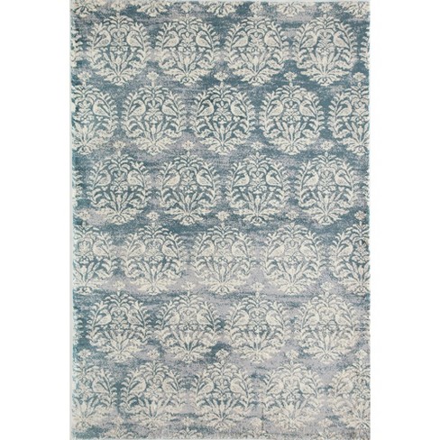 Rugs America Windsor Bh500a Crystal Blue Transitional Blue Area Rug For ...