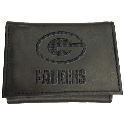 Evergreen Nfl Green Bay Packers Black Leather Trifold Wallet Officially ...