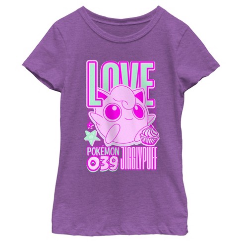 Girl's Pokemon 039 Love Jigglypuff T-shirt : Target
