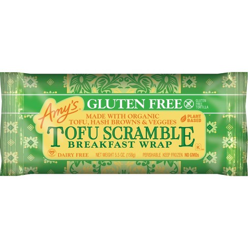 Amy's Gluten Free Vegan Tofu Scramble Frozen Breakfast Wrap - 5.5oz ...
