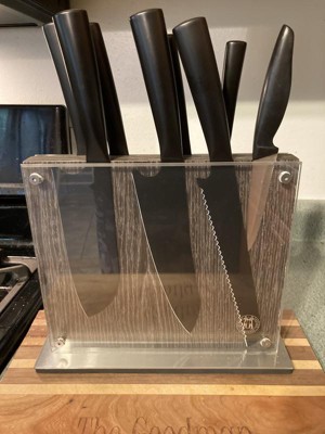 Schmidt Brothers Cutlery 9pc Jet Black Series Knife Block Set : Target