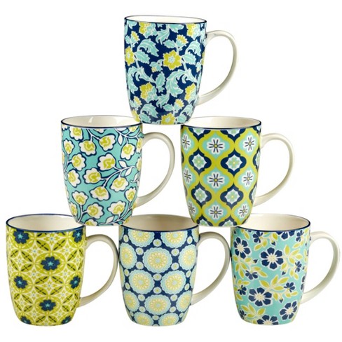 Certified International Set Of 6 14oz Tapestry Mugs : Target
