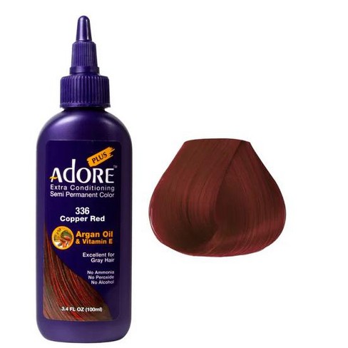 Adore Plus Semi Permanent Hair Color - 336 Copper Red - Extra ...