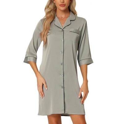 Cheibear Women's Casual Short Sleeve T-shirt Dress Nightshirt Nightgown ...