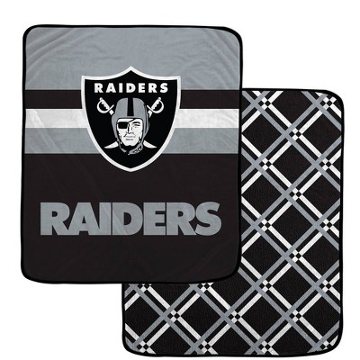 Nfl Las Vegas Raiders Midnight Logo Cozy Knit Blanket : Target