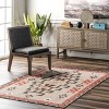 Nuloom Clio Aztec Bordered Machine Washable Indoor Area Rug Brown 4' X ...