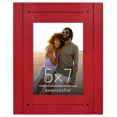 Americanflat 5x7 Picture Frame In Red - Rustic Picture Frame With ...