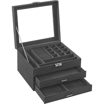 Songmics Jewelry Box 360¡ã Rotating, Jewelry Storage Case With 5 ...