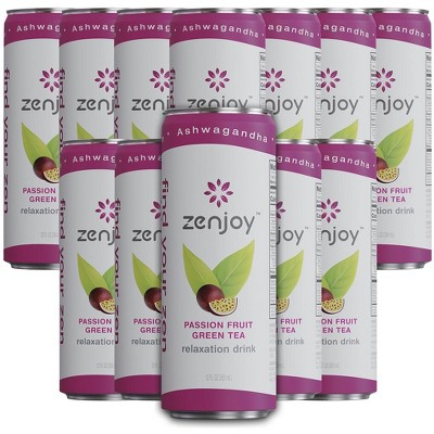 Zenjoy Passion Fruit Green Tea Relaxation Drink 12 Pack - Calming Drink ...
