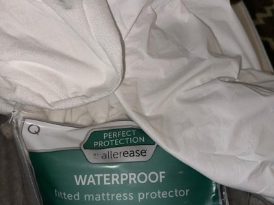Allerease Queen Perfect Protection Soft Waterproof Machine Washable Fitted Mattress Protector ...