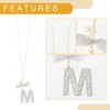 Unique Bargains Metal Rhinestone Bowknot Diamond Letter m Car Rear View ...
