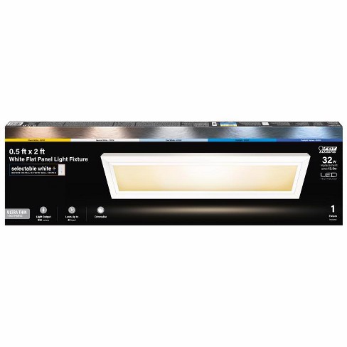 Feit Electric Flush Mount Led Flat Panel Light 6 X 24, White : Target