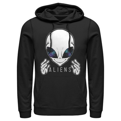 Men's Lost Gods Aliens Galaxy In Eyes Pull Over Hoodie : Target