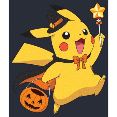 Juniors Womens Pokemon Halloween Pikachu Wizard Costume Festival Muscle ...