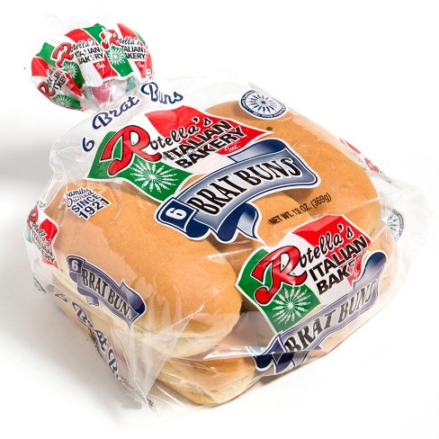 Rotella's Italian Bakery Brat Buns - 13oz/6ct : Target