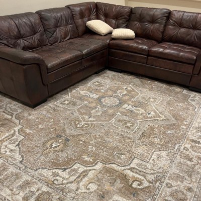 Nourison Astra Machine Washable Vintage Medallion Indoor Bathroom ...