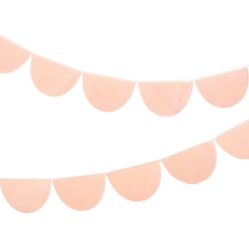 Meri Meri Peach Tissue Paper Scallop Garlands (13' With Excess Cord ...
