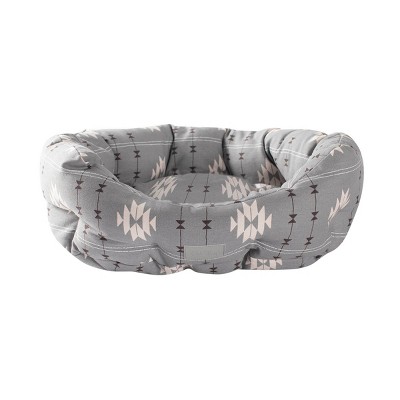 Petshop By Fringe Studio Geometric Round Cuddler Dog Bed - M - Gray ...