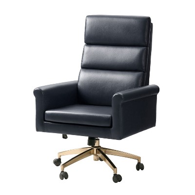 Selene 46.5"H Transitional Leather Tilting Adjustable Height Executive ...