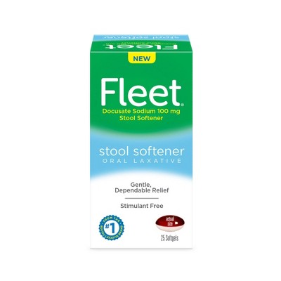 Fleet Stool Softener Oral Laxative Softgels - 25ct : Target