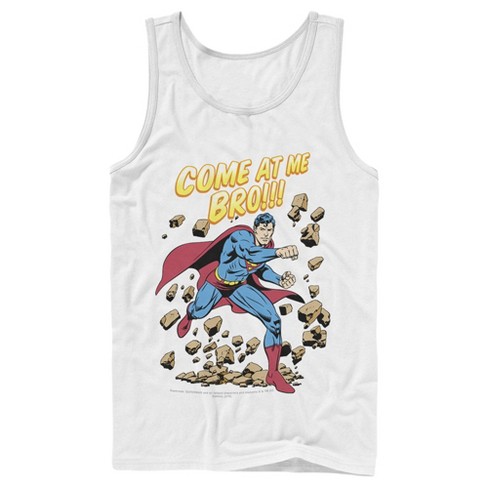 Men's Superman Come At Me Bro Tank Top - White - Large : Target