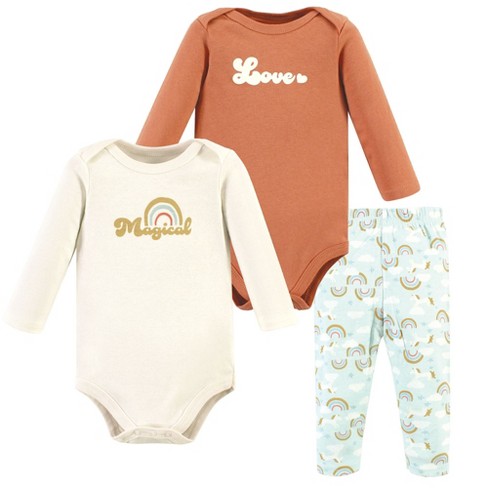 Hudson Baby Infant Girl Long-sleeve Bodysuits And Pants, Magical ...