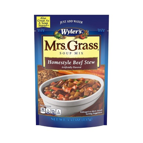 Wyler's Mrs Grass Home-style Beef Stew Hearty Mix Pouch, 5.57 Oz : Target