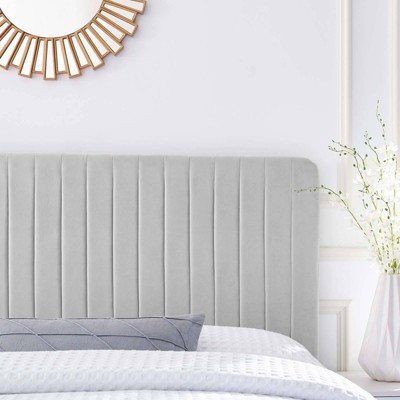 Full/queen Milenna Channel Tufted Performance Velvet Panel Headboard ...