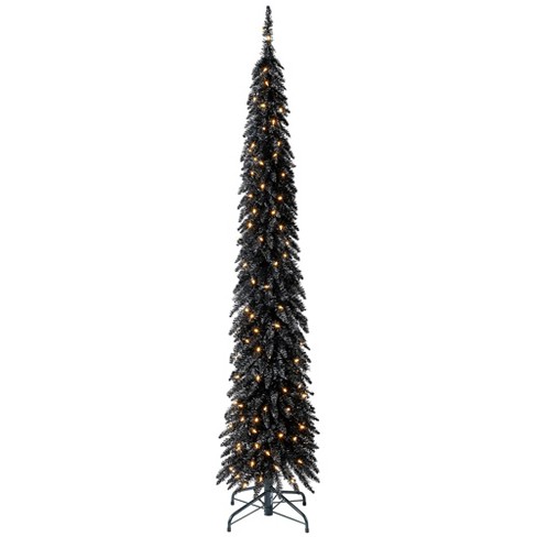 Home Heritage 7-foot Pencil Artificial Christmas Tinsel Tree Prelit ...