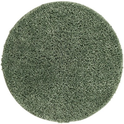 Unique Loom 3' 3 X 3' 3 Solid Shag Grass Green Area Rug : Target