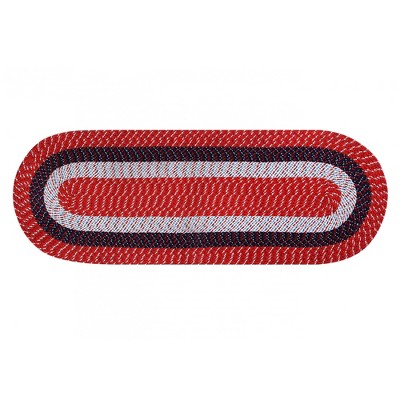 24" x 108" Country Stripe Collection Americana Stripe Reversible Indoor ...