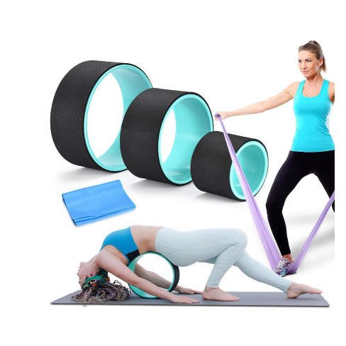 Present Mind Yoga Wheels For Stretching-set Of 3,black : Target