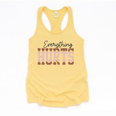 Simply Sage Market Women's Everything Hurts Racerback Tank - L - White : Target