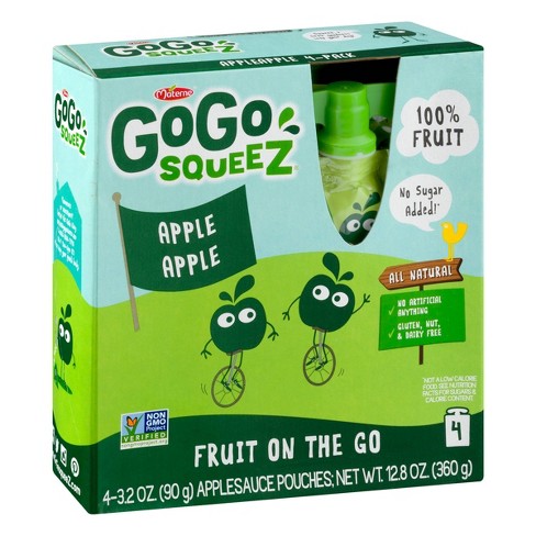 Gogo Squeez Applesauce On The Go Apple Pouches 4ct - 3.2oz : Target