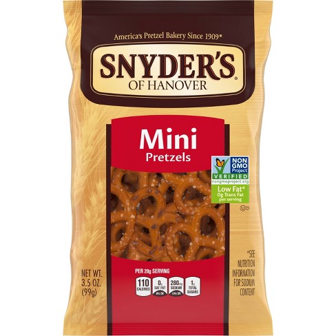 Snyder's Of Hanover Mini Pretzels - 3.5oz : Target