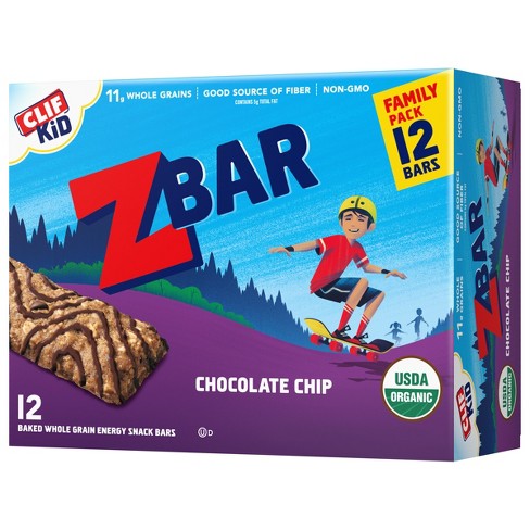 Clif Kid Zbar Organic Chocolate Chip Energy Bars- 12ct : Target