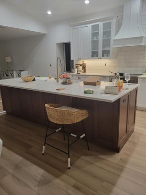 Landis Woven Backed Counter Height Barstool With Cushion - Threshold ...