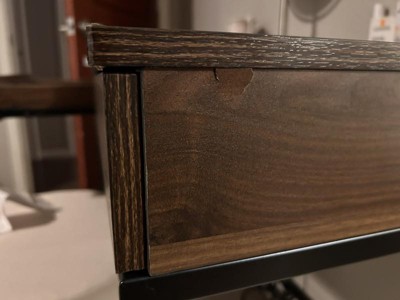 Loring Wood Writing Desk With Drawers And Charging Station - Threshold ...