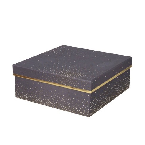 Square Foil Dotted Box Black - Spritz™ : Target