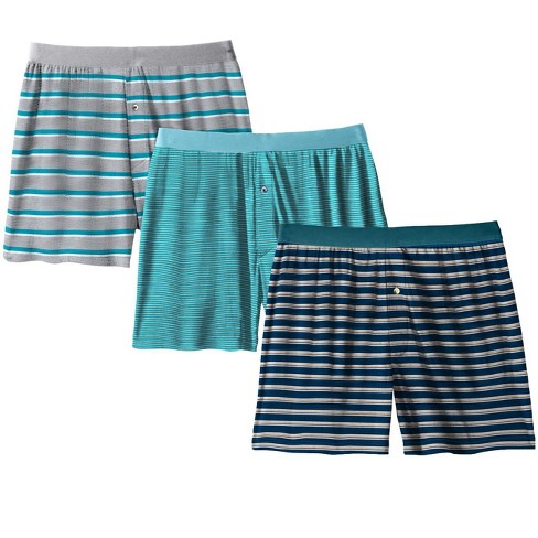 Kingsize Men's Big & Tall Cotton Boxers 3-pack - 7xl, Light Teal ...