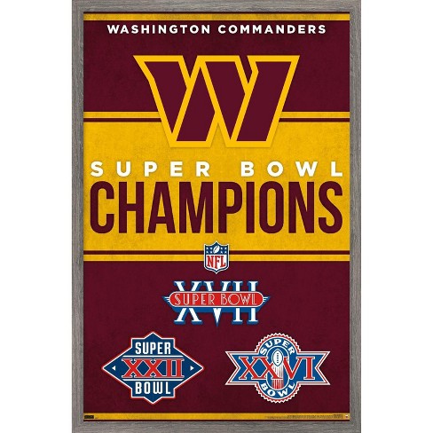 Trends International Nfl Washington Commanders - Champions 23 Framed ...