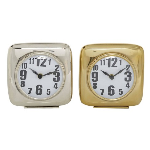 Set Of 2 Aluminum Clocks - Olivia & May : Target