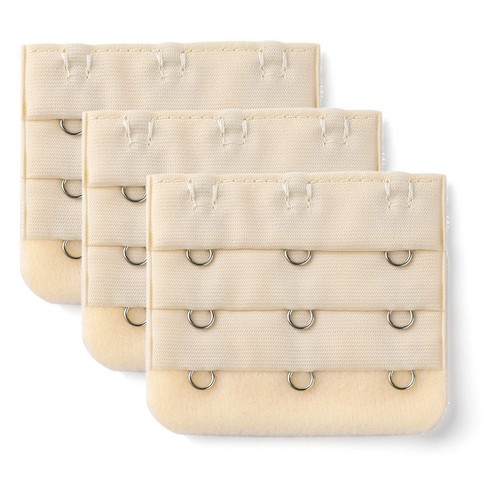 Allegra K Women's 3 Hook 3 Row Stretchy Bra Strap Extenders Hooks Bra ...