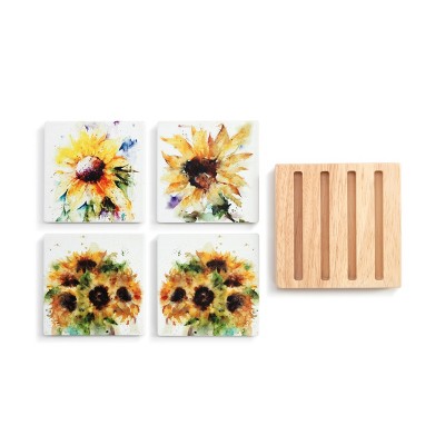 4pk Marble Coasters White - Threshold™ : Target