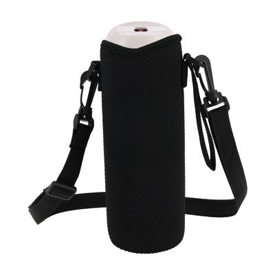 Unique Bargains Embossed Crossbody Cup Sleeve 1 Pc Black 25.36oz : Target