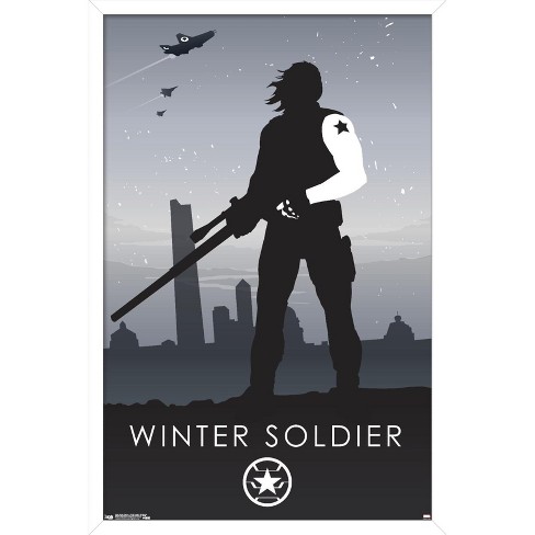 Trends International Marvel Comics Winter Soldier - Minimalist Framed ...