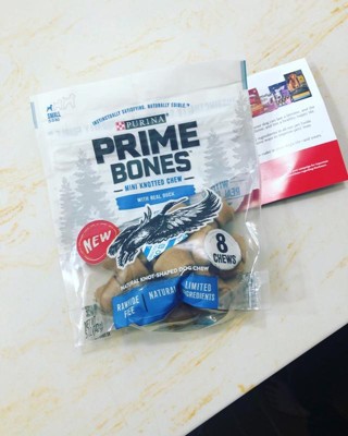 Purina Prime Bones Mini Knotted Rawhide Free With Natural Duck Chewy ...